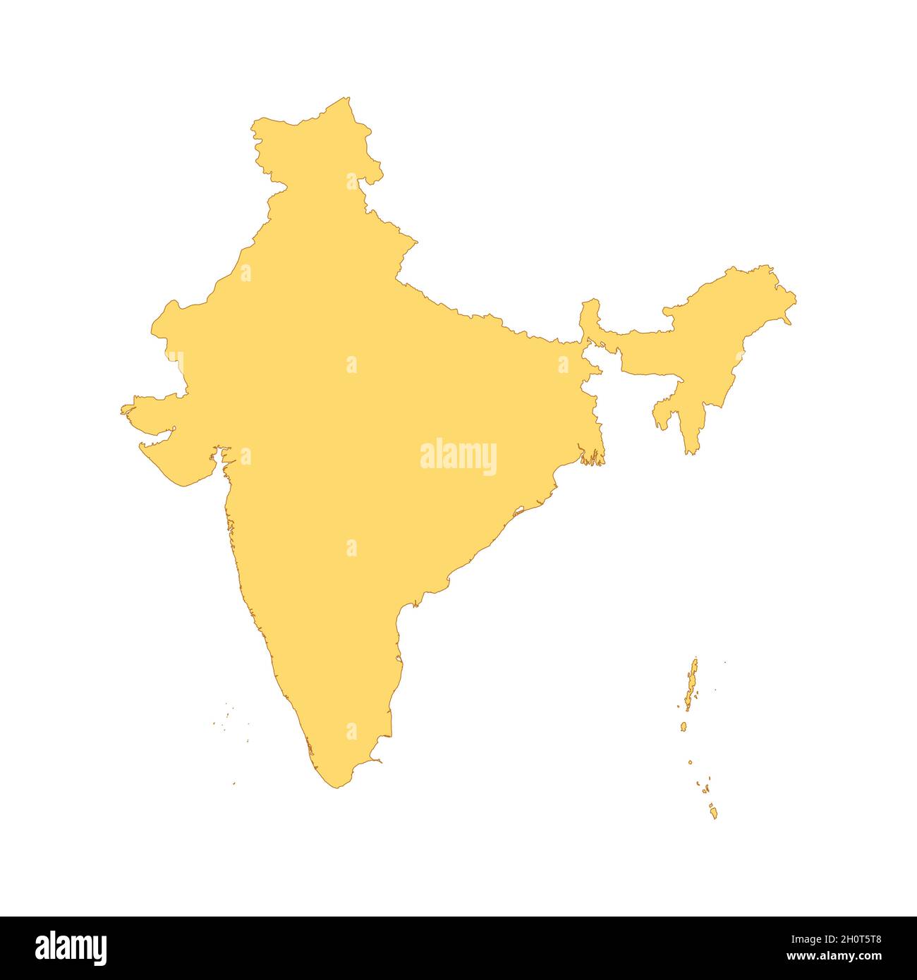 India map color line element. Border of the country. UI UX GUI design ...