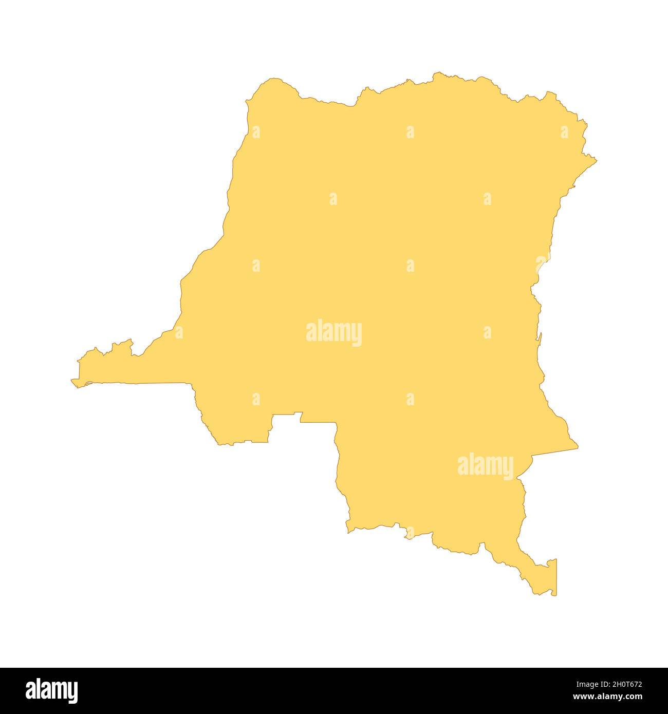 Democratic Republic of the Congo map color line element. Border of the ...
