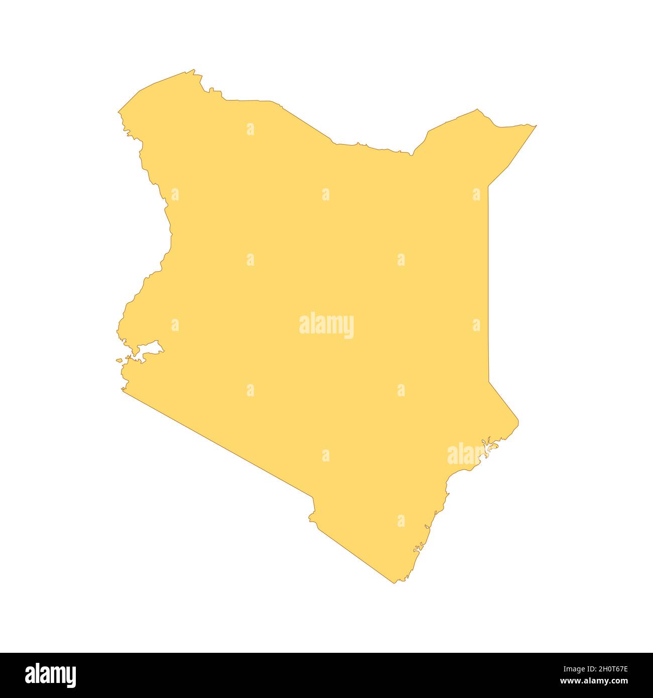 Kenya map color line element. Border of the country. UI UX GUI design ...