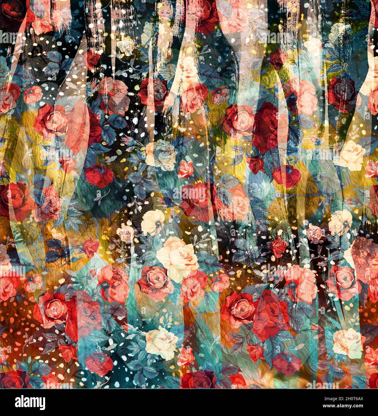 Fashion Inspirations and Collage Pattern Works Stock Photo - Alamy