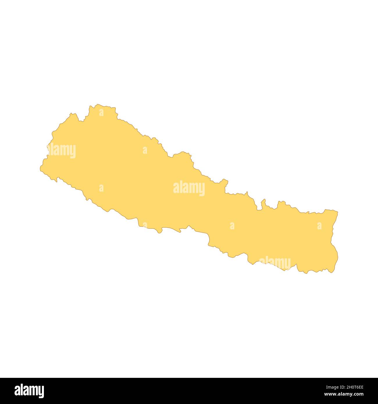 Nepal map color line element. Border of the country. UI UX GUI design ...