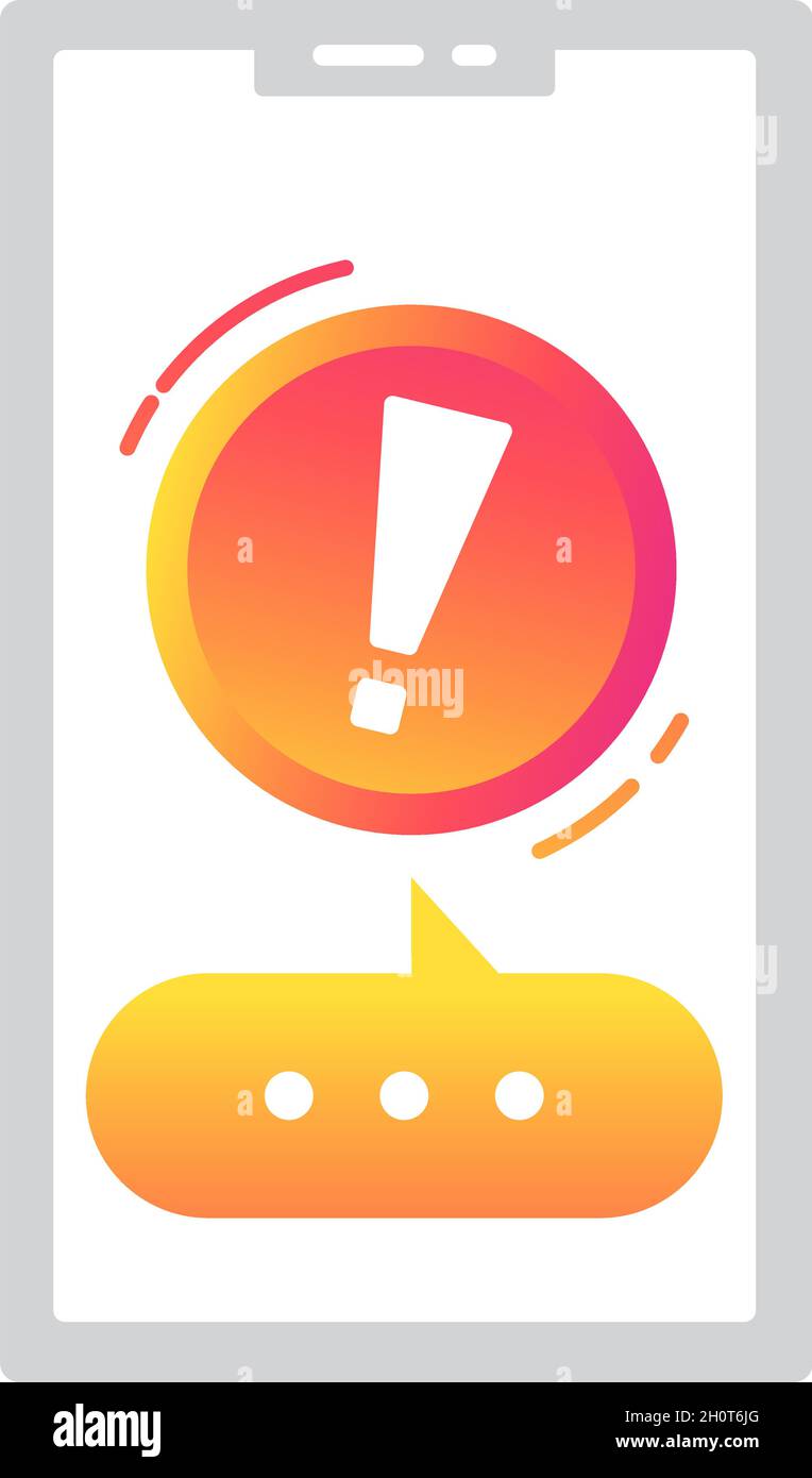 Message notification icon phone mobile mail vector Stock Vector Image ...