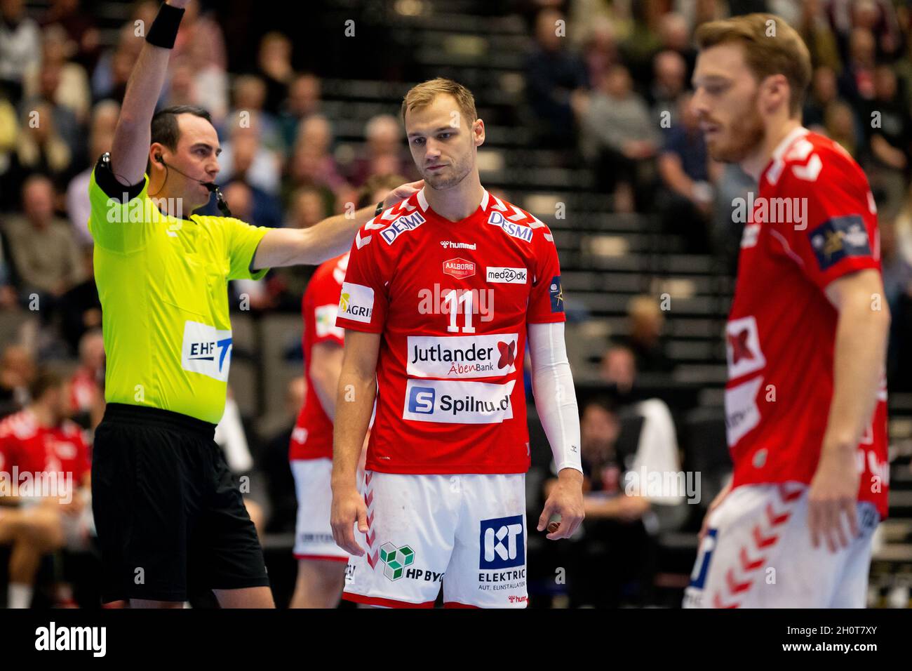 Aalborg, Denmark. 13th Oct, 2021. Lukas Sandell (11) of Aalborg ...