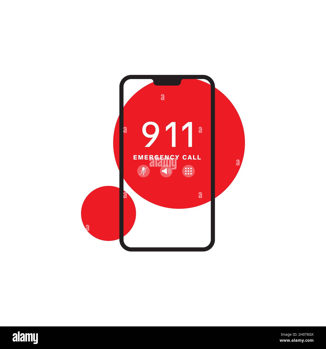 911 Emergency Vector icon design illustration Template Stock Photo - Alamy