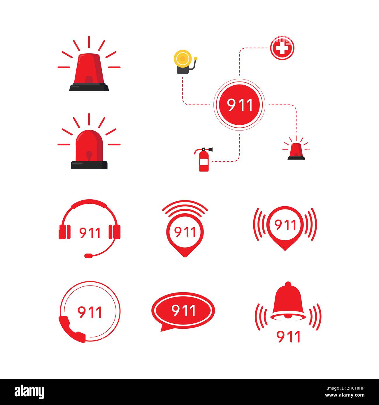 Emergency warning cell Cut Out Stock Images & Pictures - Alamy