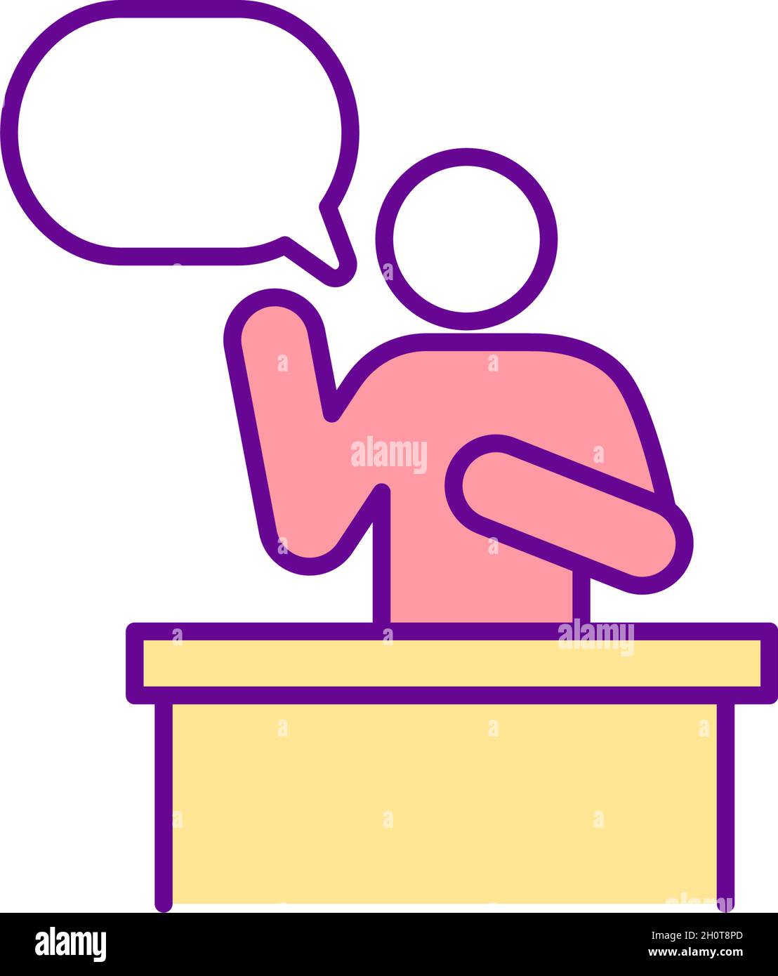 Public speaking RGB color icon Stock Vector Image & Art - Alamy