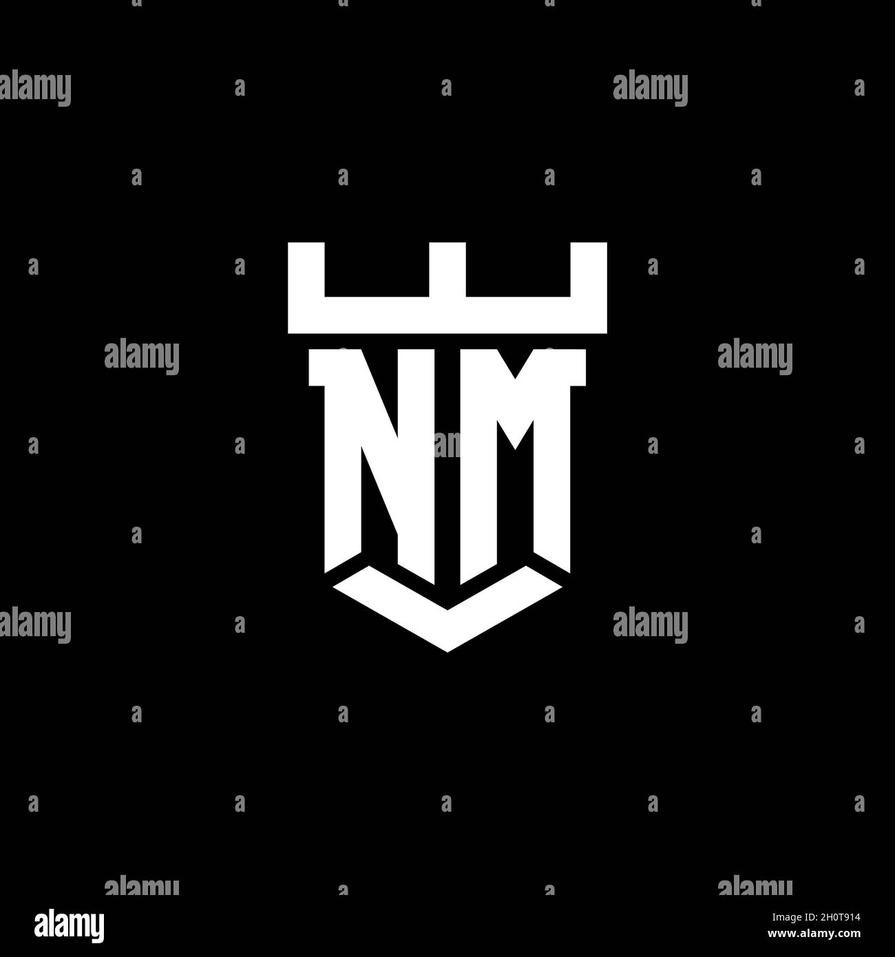 Nm logo design Black and White Stock Photos & Images - Alamy