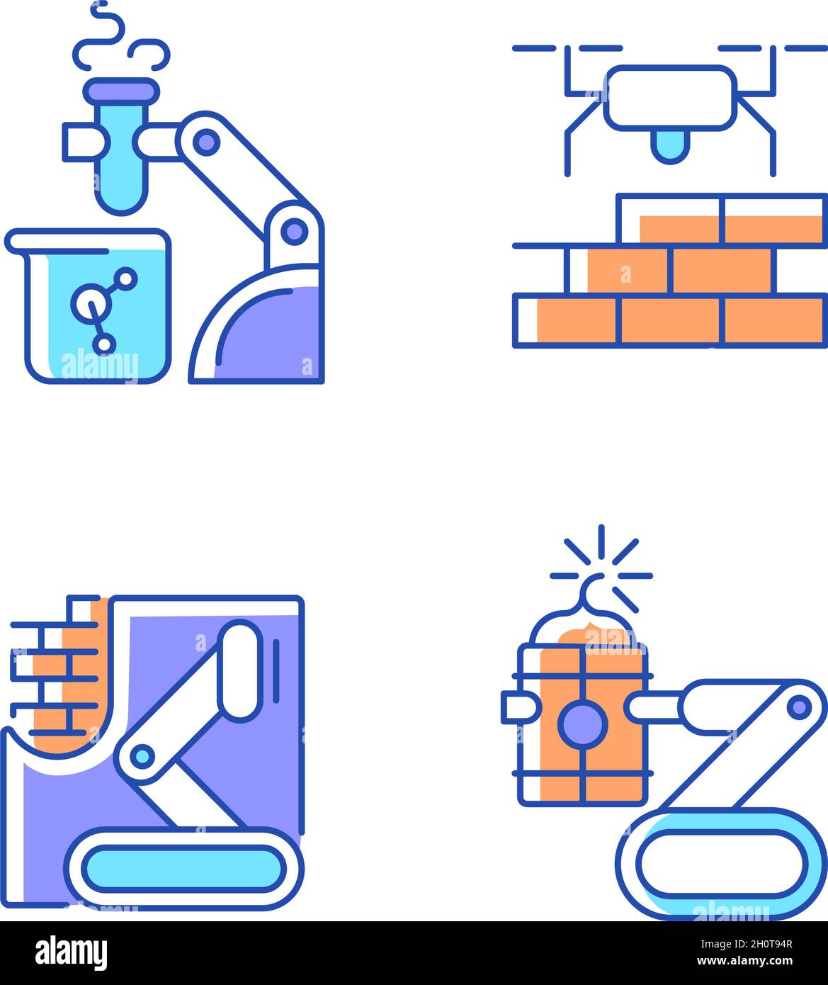 Process industries Stock Vector Images - Alamy