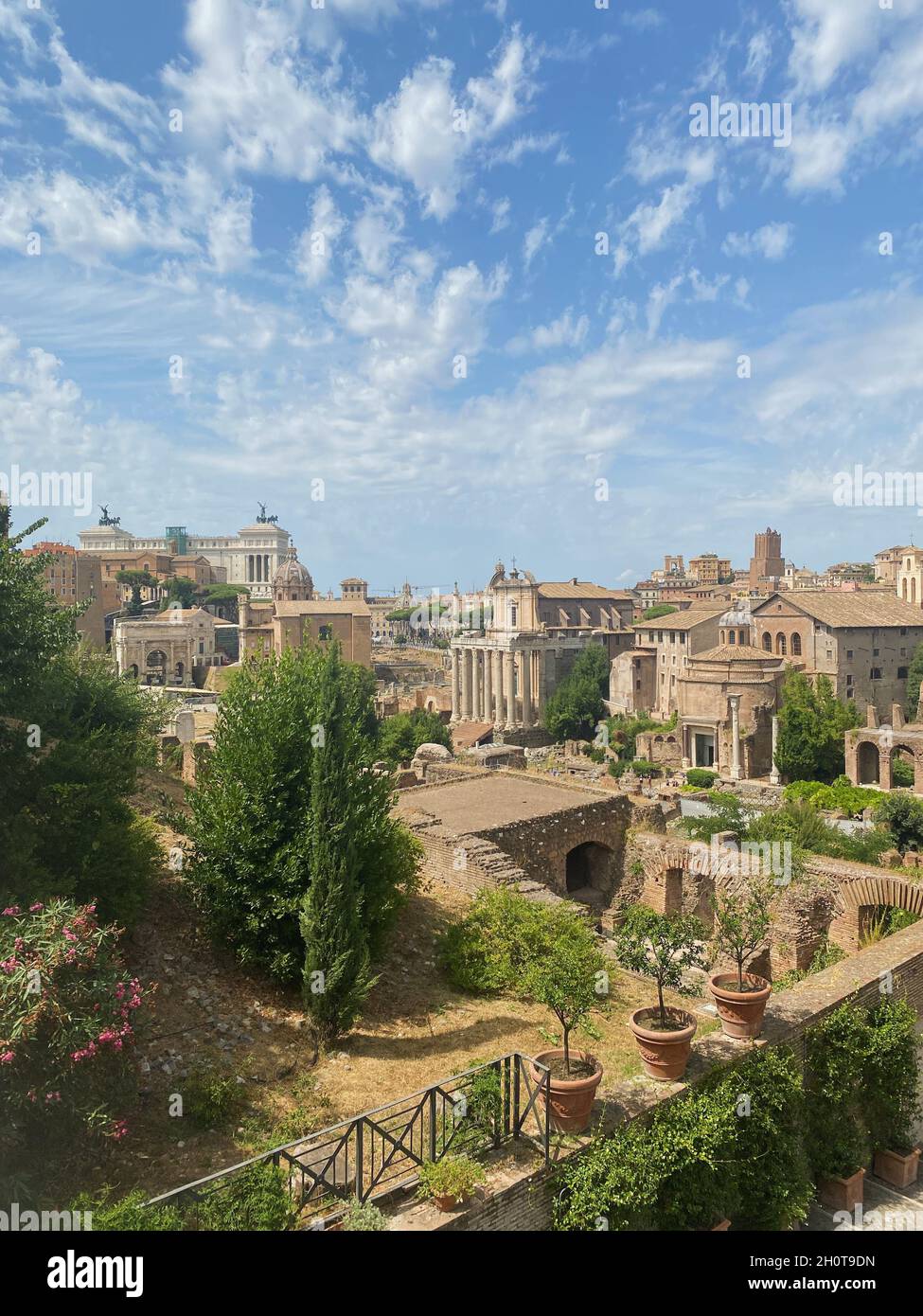 Vertical shot of Divine Romulus castle and old historic buildings under ...