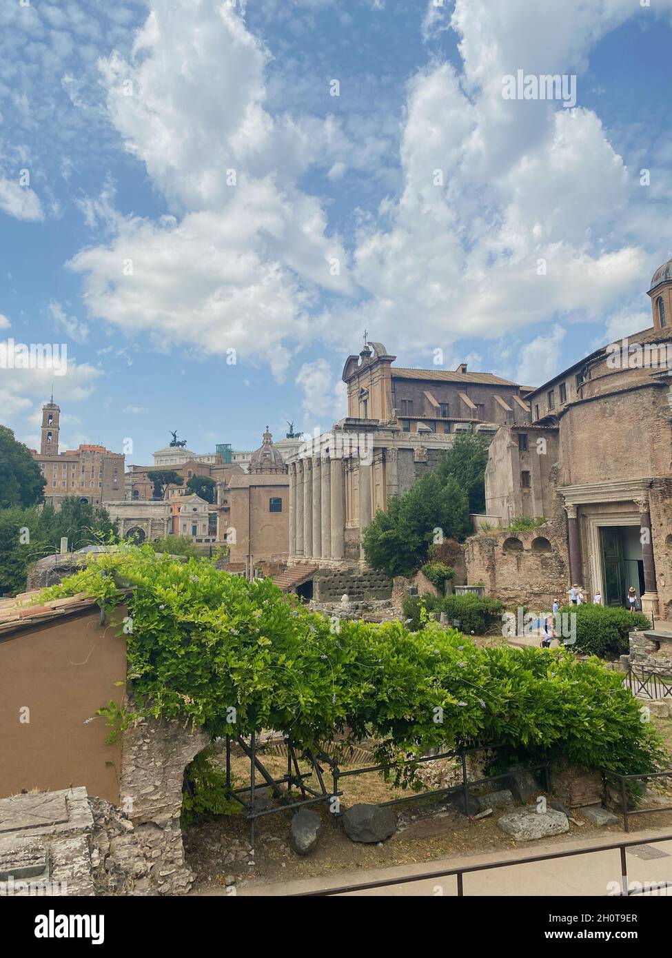 Vertical shot of Divine Romulus castle and old historic buildings under ...