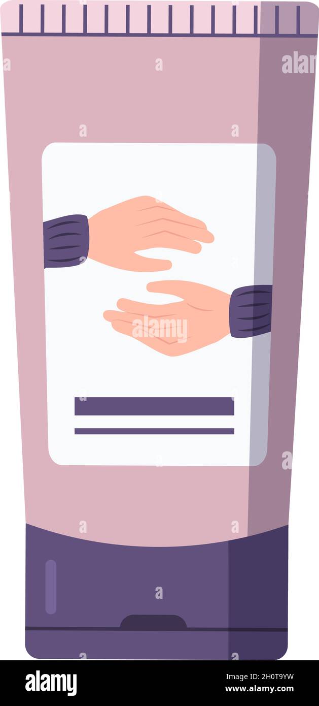 Hand cream tube icon. Taking care of the beauty and health of hands ...