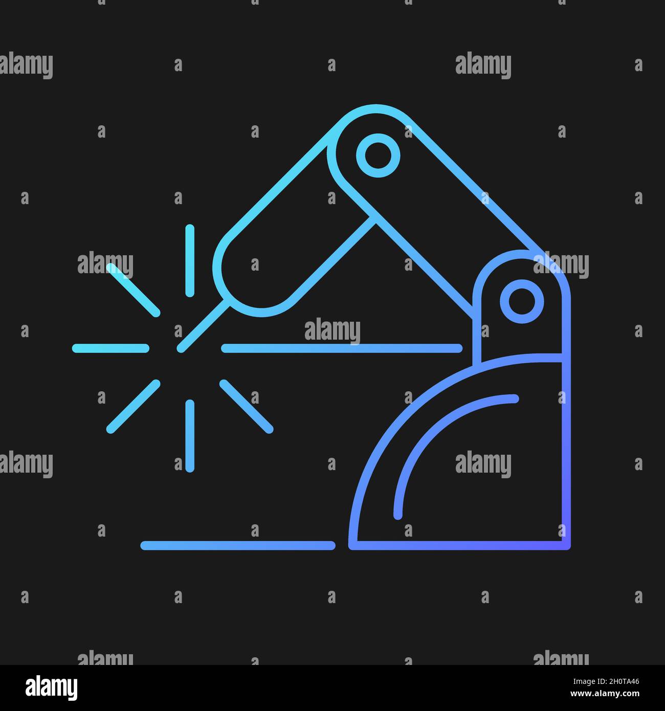 Welding robotics gradient vector icon for dark theme Stock Vector Image ...
