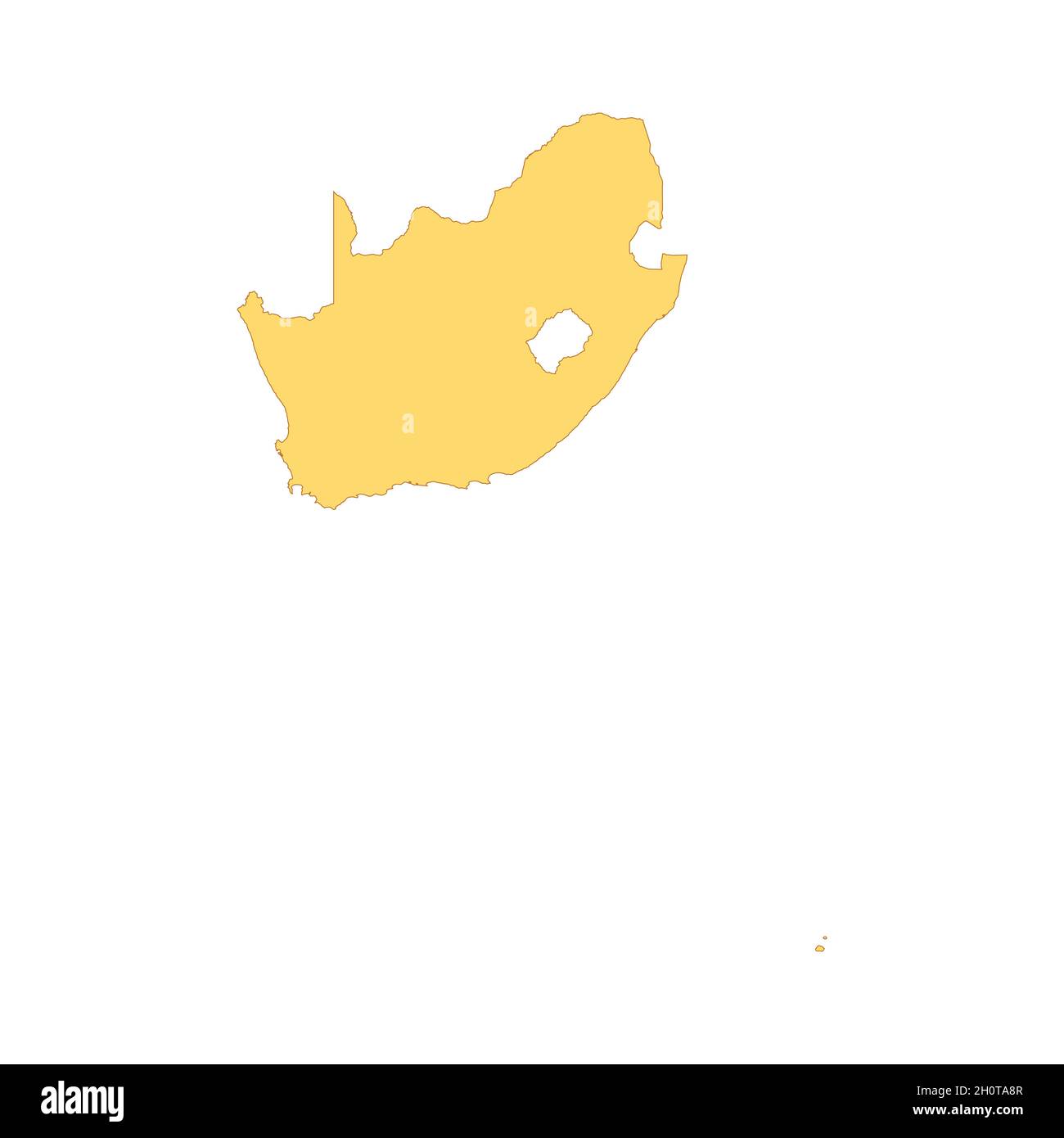 South Africa map color line element. Border of the country. UI UX GUI ...