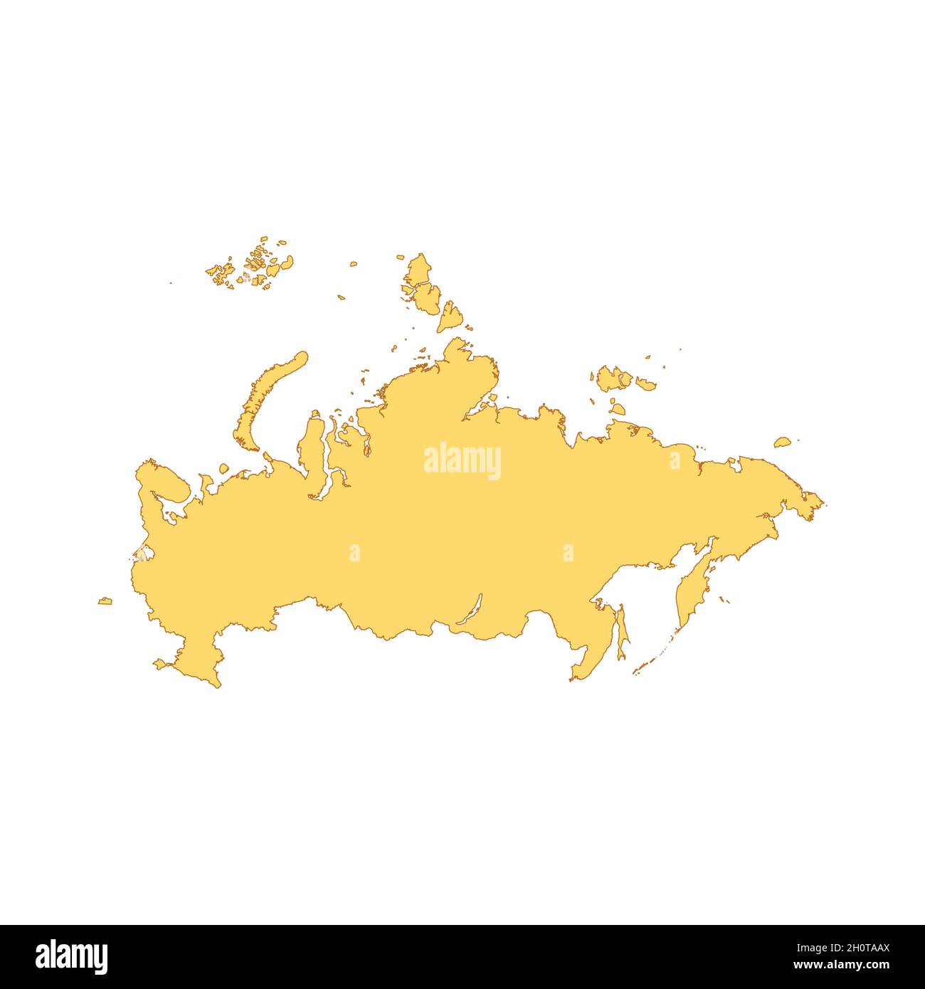 Russia map color line element. Border of the country Stock Vector Image ...