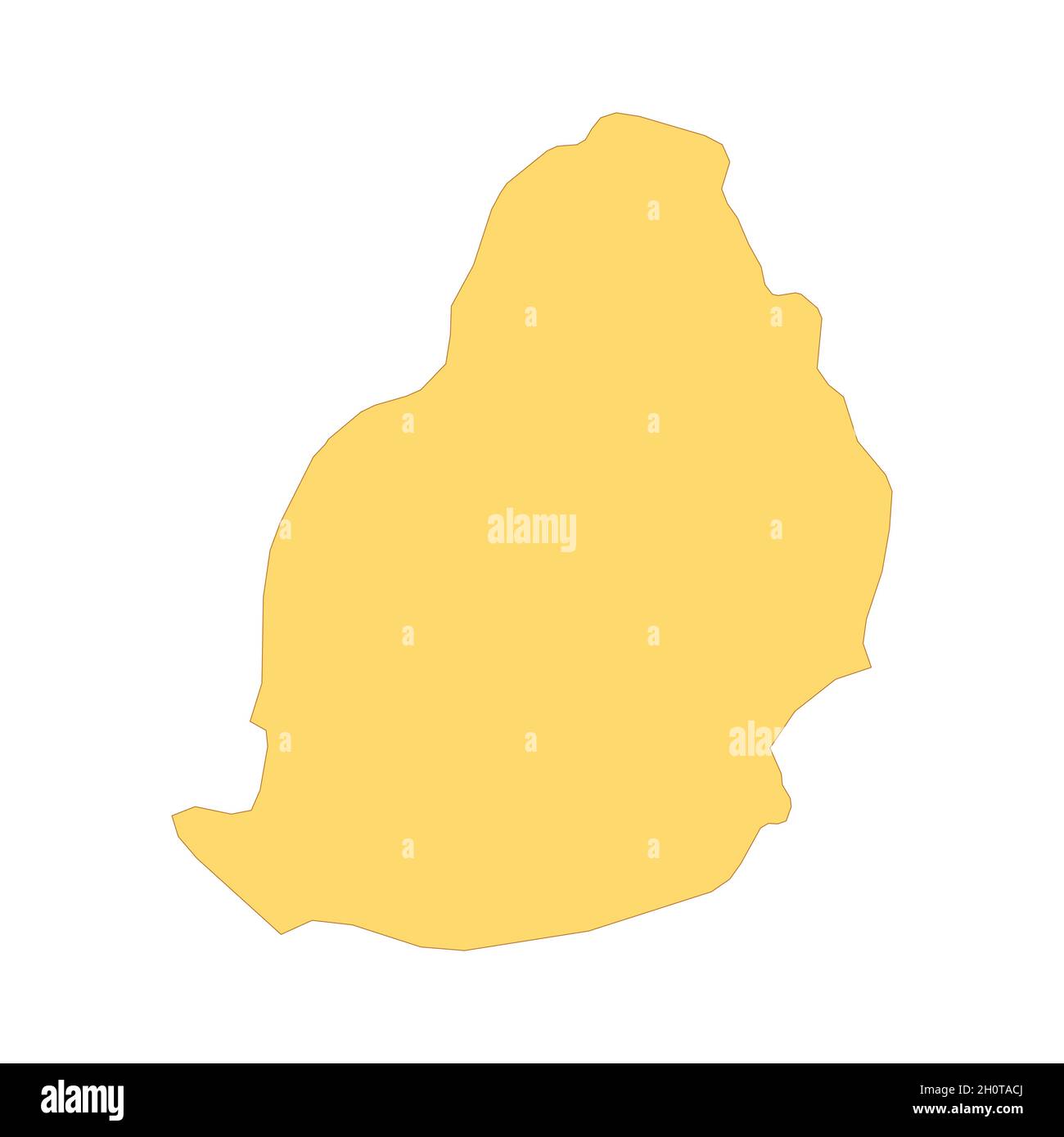 Mauritius map color line element. Border of the country Stock Vector ...