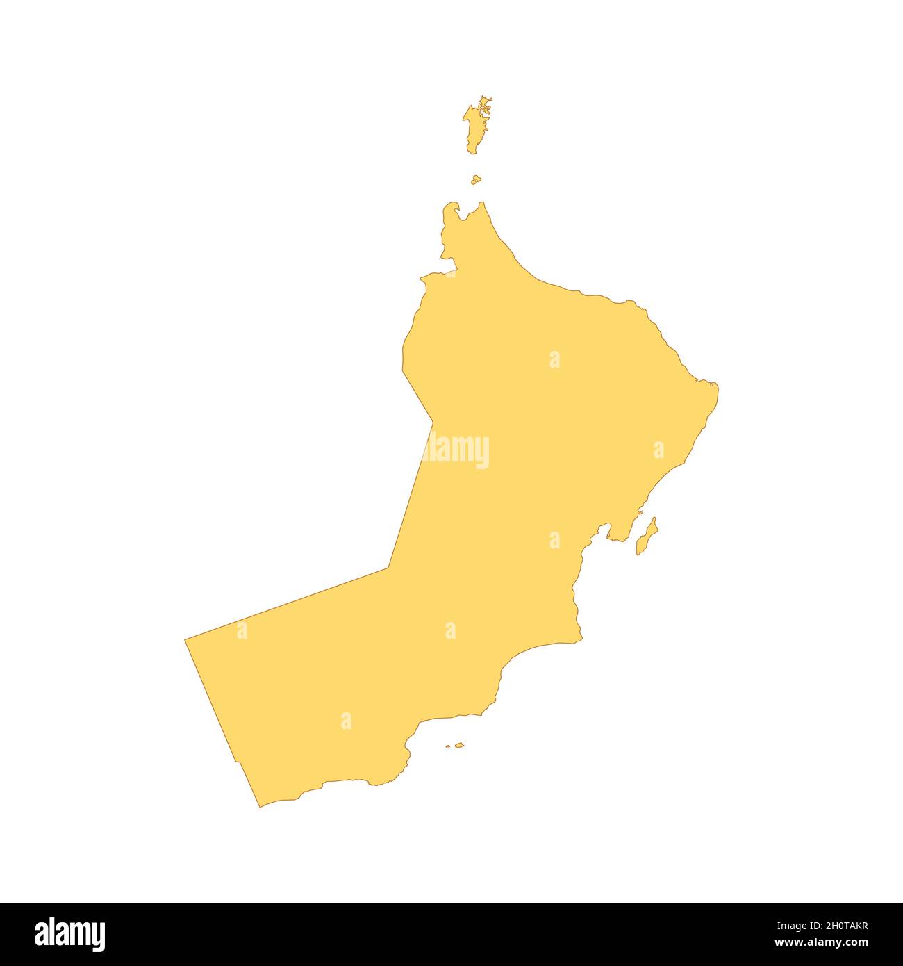 Oman map color line element. Border of the country Stock Vector Image ...