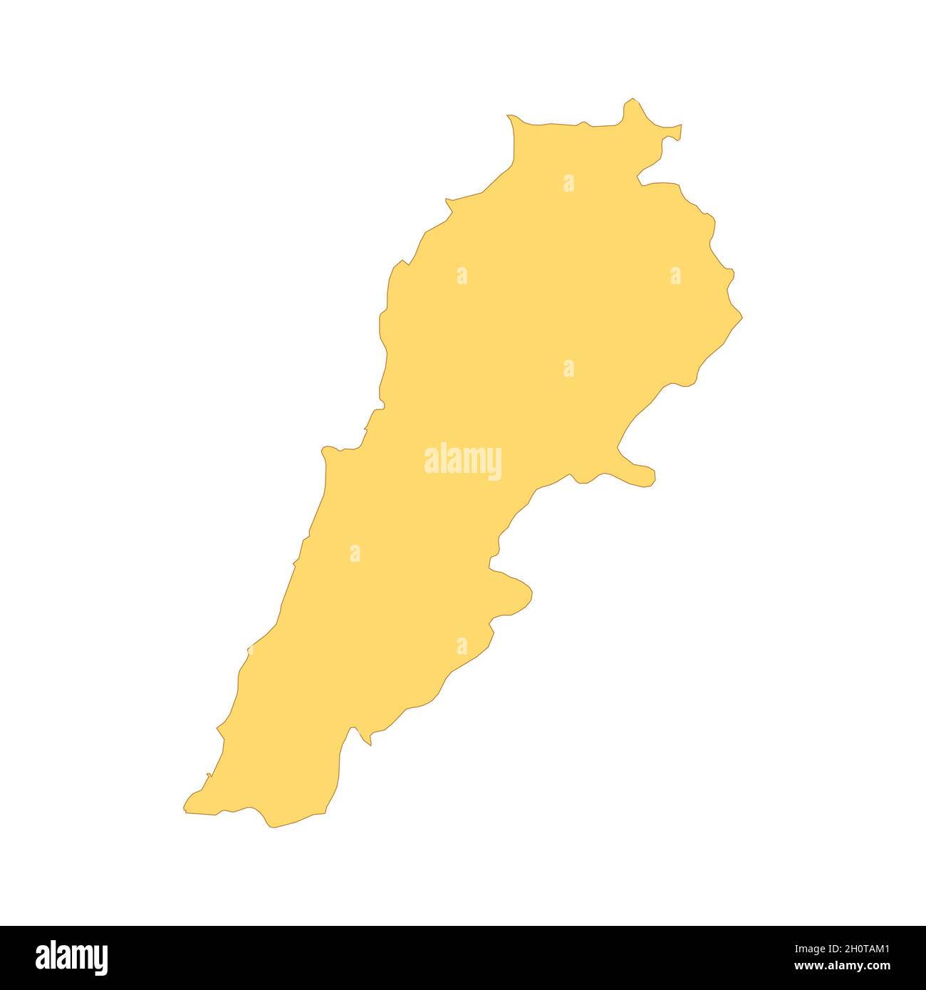 Lebanon map color line element. Border of the country Stock Vector ...