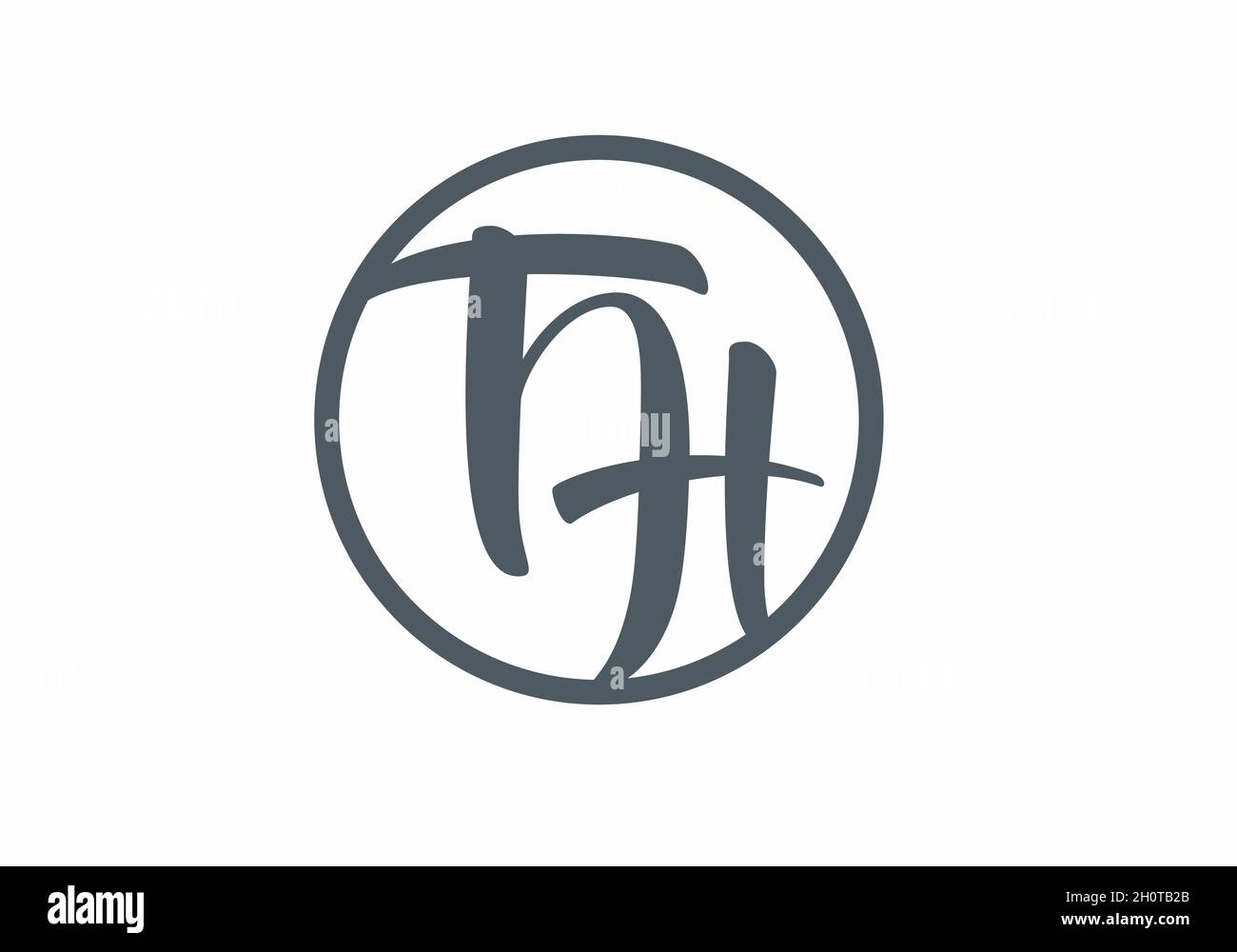 Initial letter TH in circle shape design Stock Vector Image & Art - Alamy