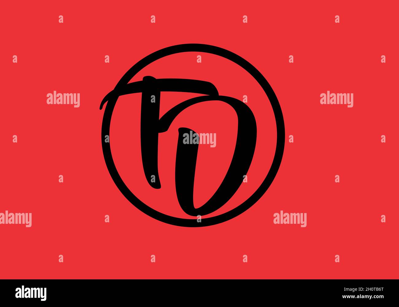 Initial letter TD in circle shape design Stock Vector Image & Art - Alamy