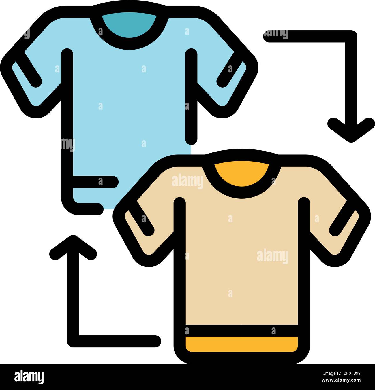 Clothes help icon. Outline clothes help vector icon color flat isolated ...