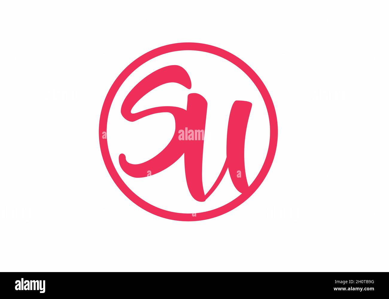 Initial letter SU in circle shape design Stock Vector Image & Art - Alamy