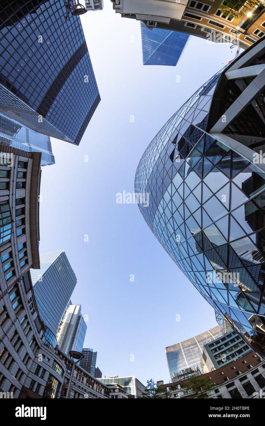 Wide angle photography looking upwards at the architectural space ...