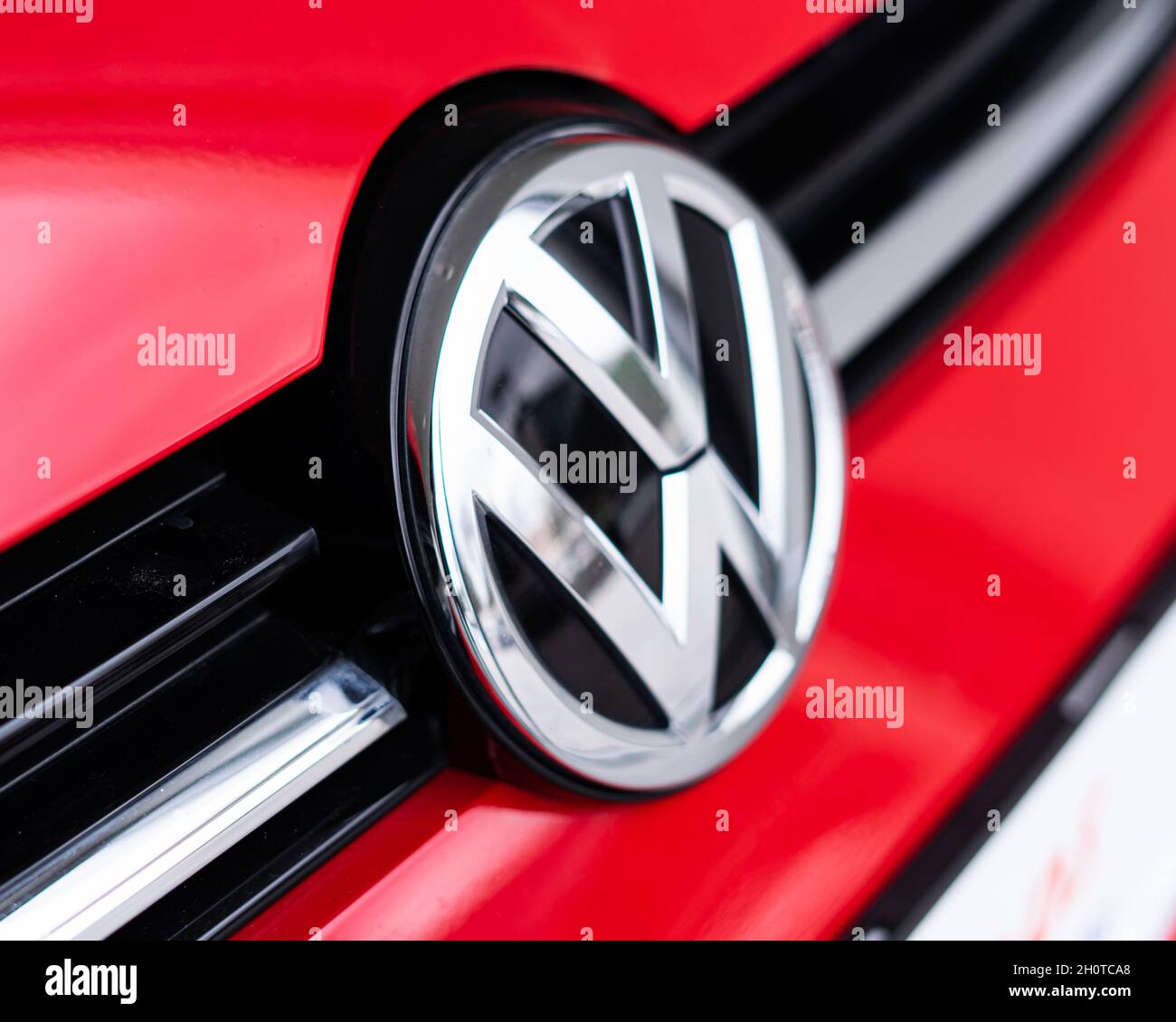 Istanbul, Turkiye - April 2021:close up of Volkswagen Logo on Car Stock ...