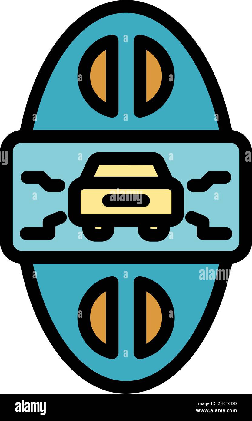 Electronic car key icon. Outline electronic car key vector icon color ...