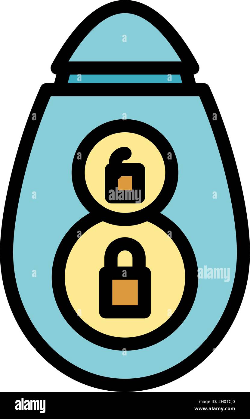 Remote control car key icon. Outline remote control car key vector icon ...