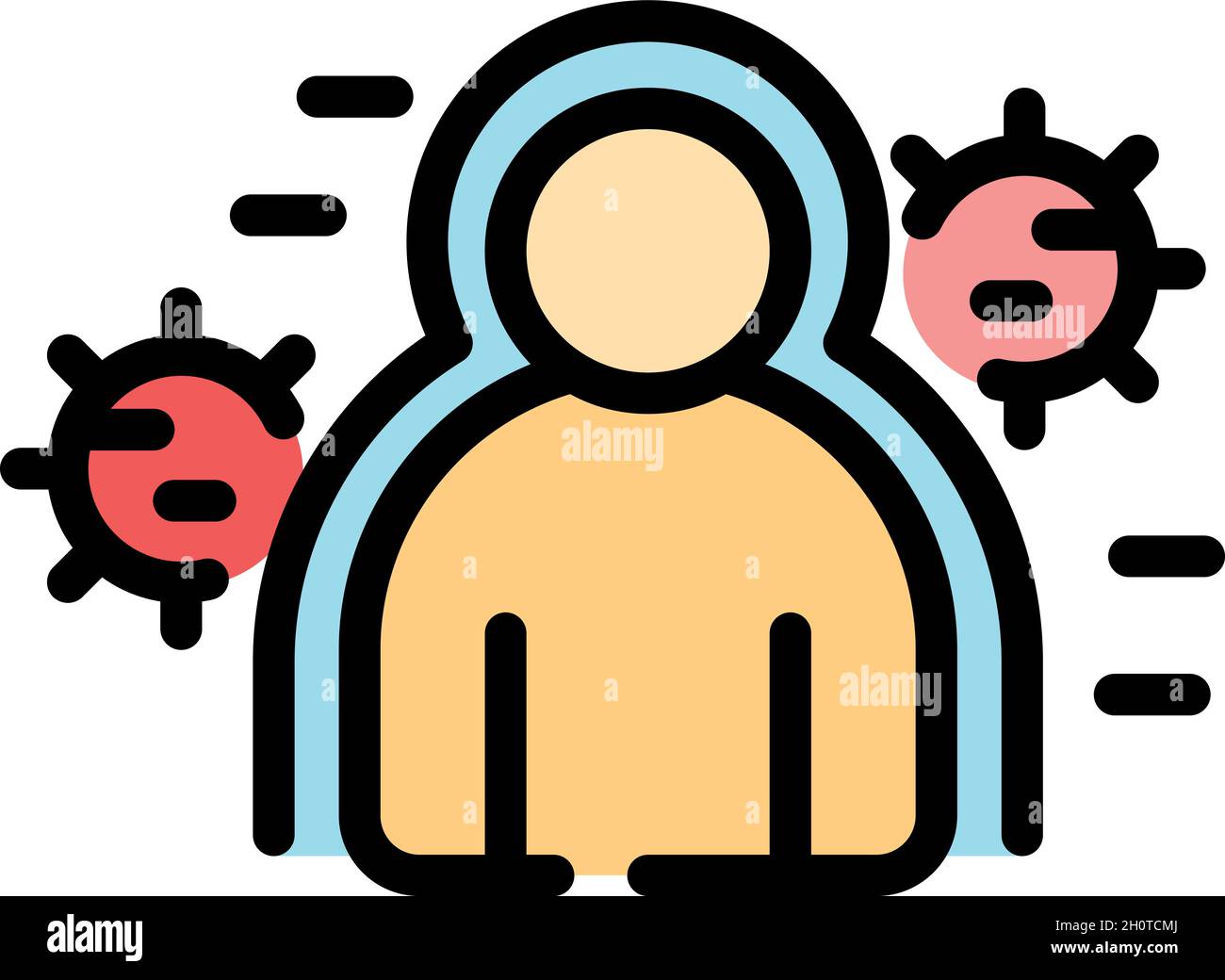 Immunology icon. Outline immunology vector icon color flat isolated ...