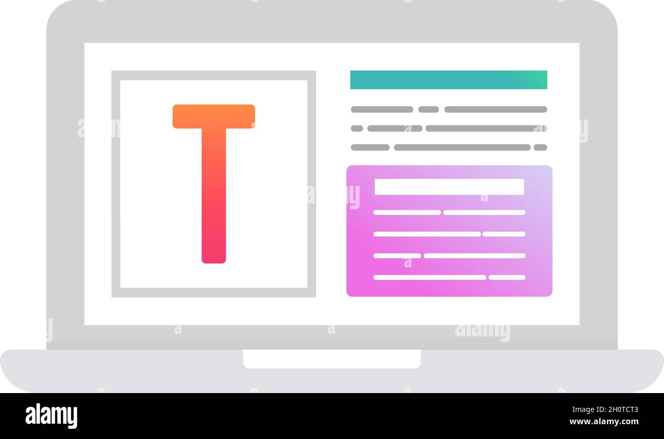 Computer font type icon vector isolate on white Stock Vector Image ...