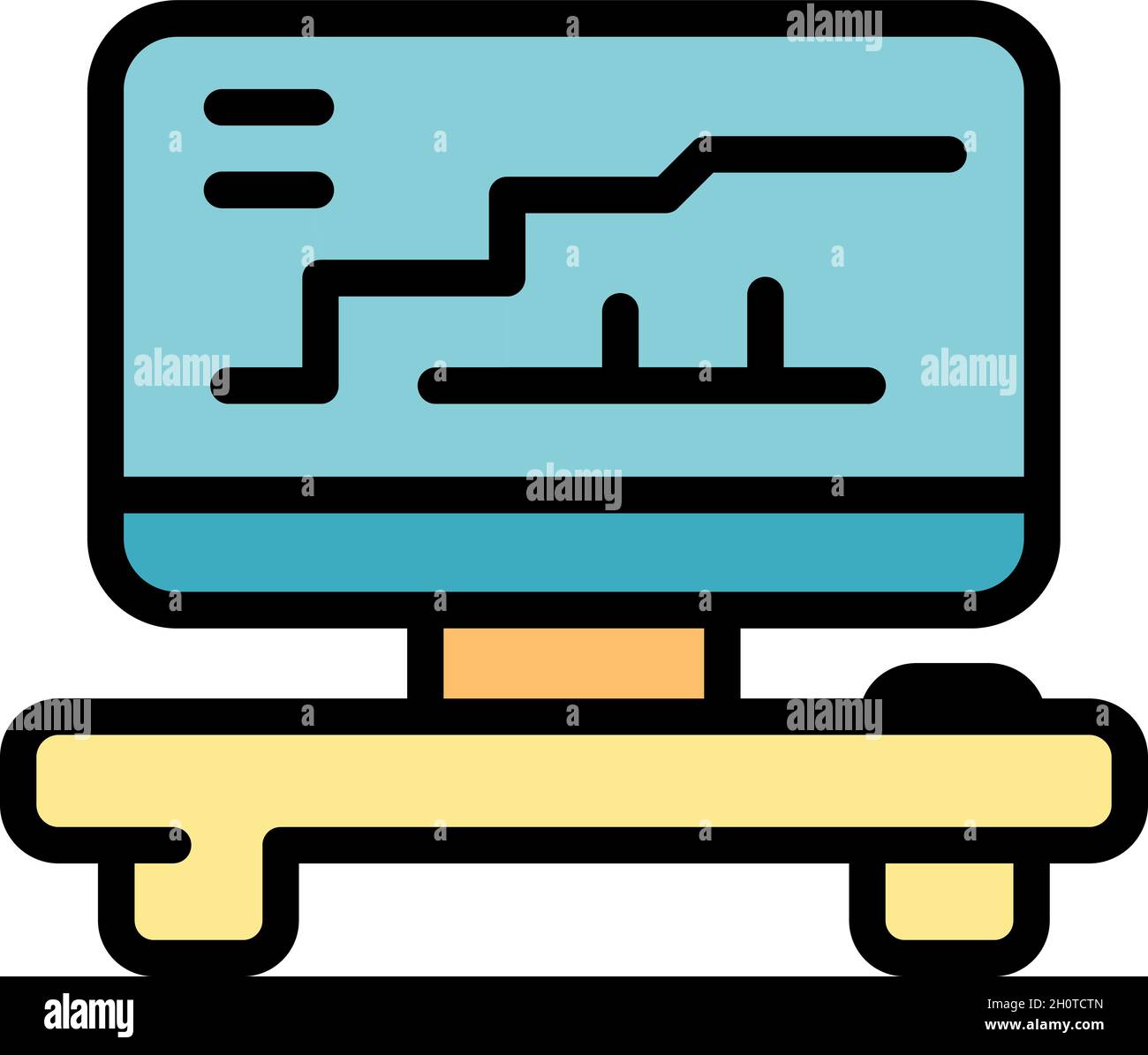 Ergonomic equipment icon. Outline ergonomic equipment vector icon color ...