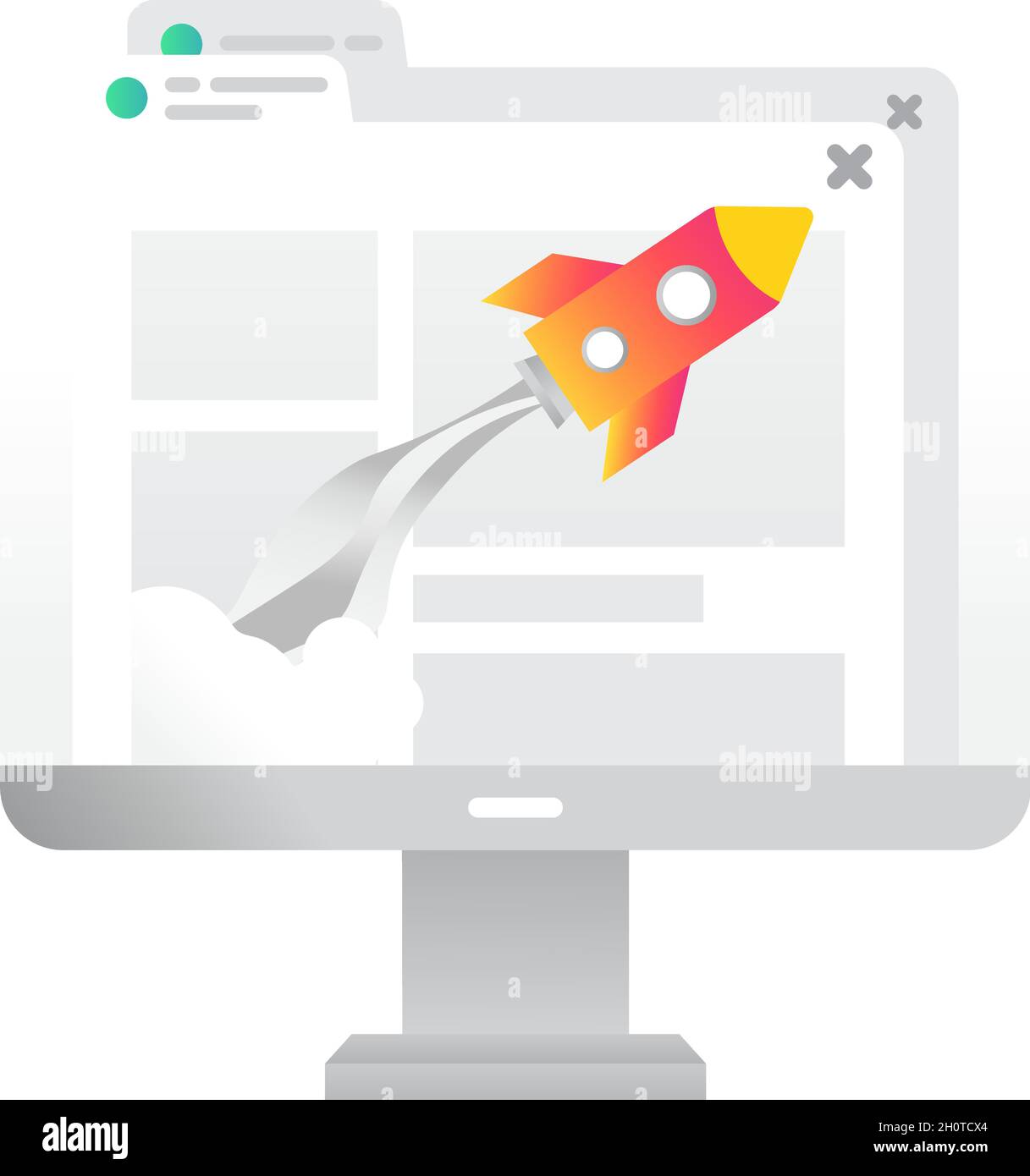 Speed website icon fast browser vector on white Stock Vector Image ...