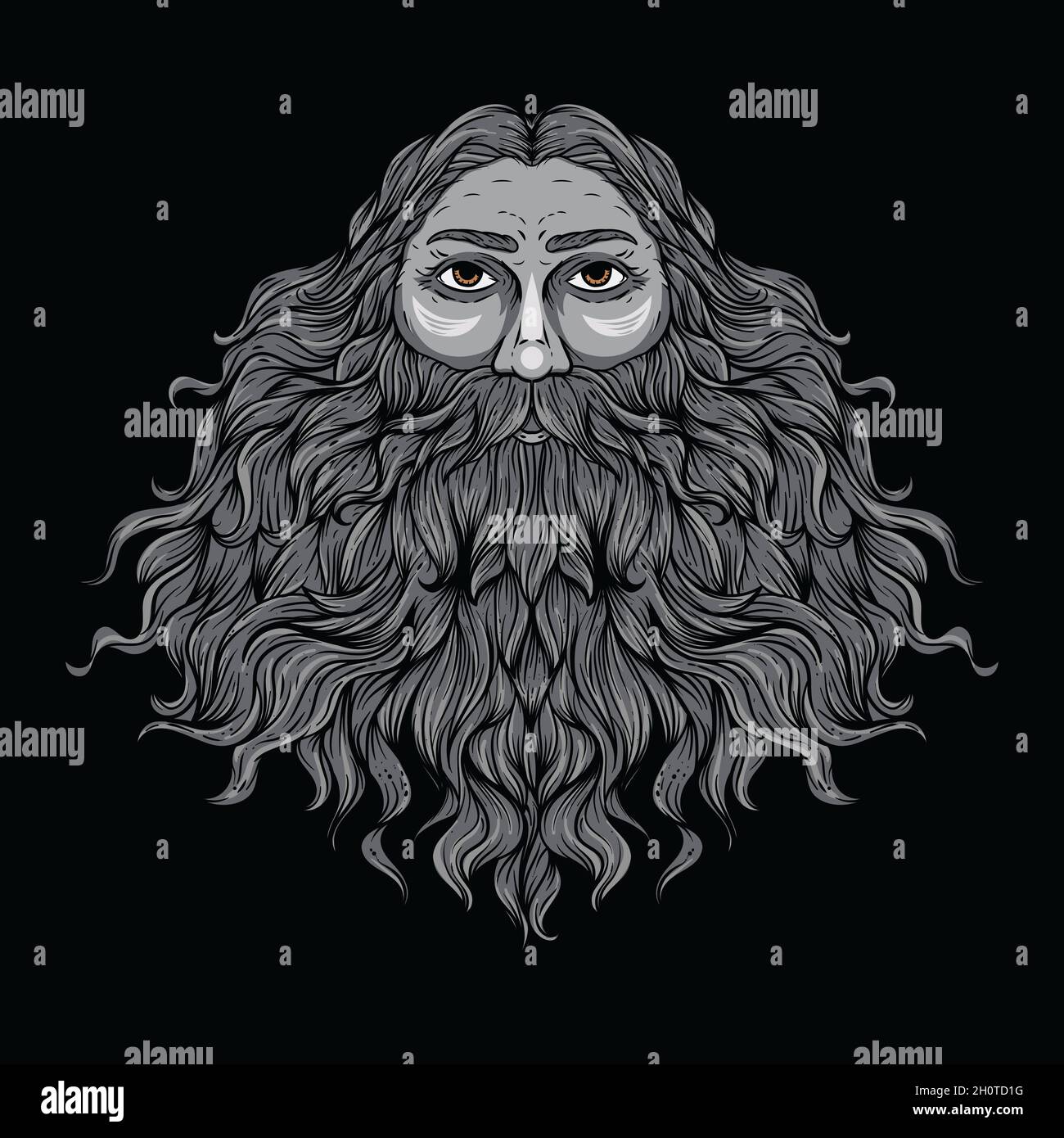 ILLUSTRATION OF SCARY SANTA CLAUS Stock Vector Image & Art - Alamy