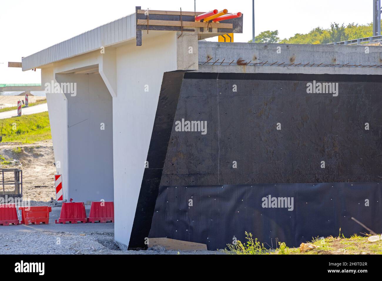 Motorway Underpass Bridge Concrete Structure Construction Site Stock ...
