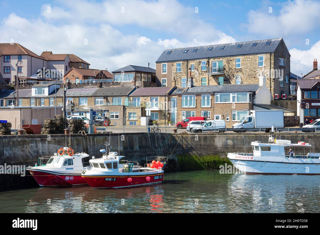 Fishing boats in Seahouses Harbour North Sunderland Harbour ...