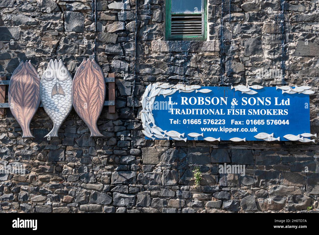 Craster village L. Robson & Sons Ltd The Kipper Shop traditional oak ...