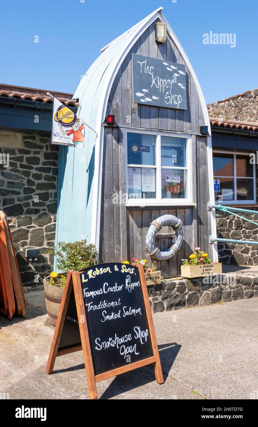 Craster village L. Robson & Sons Ltd The Kipper Shop traditional oak ...