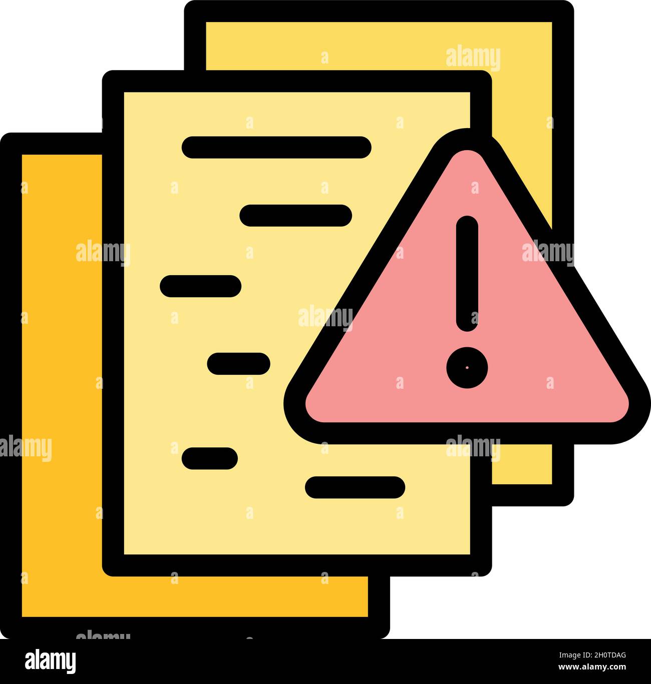 Cipher files icon. Outline cipher files vector icon color flat isolated ...