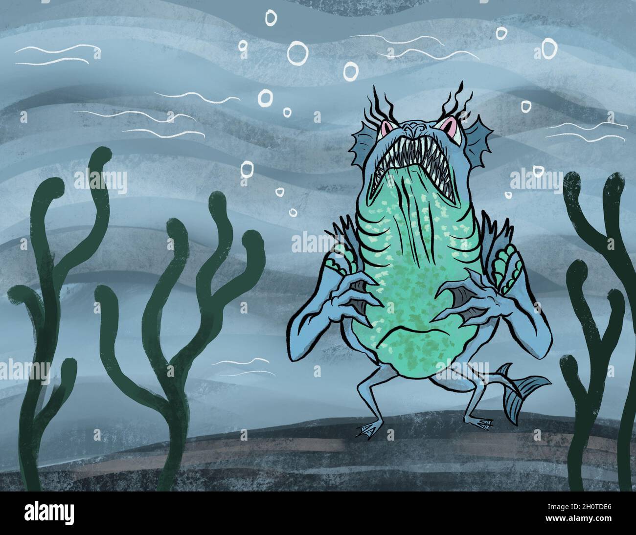 Kraken ship drawing hi-res stock photography and images - Alamy