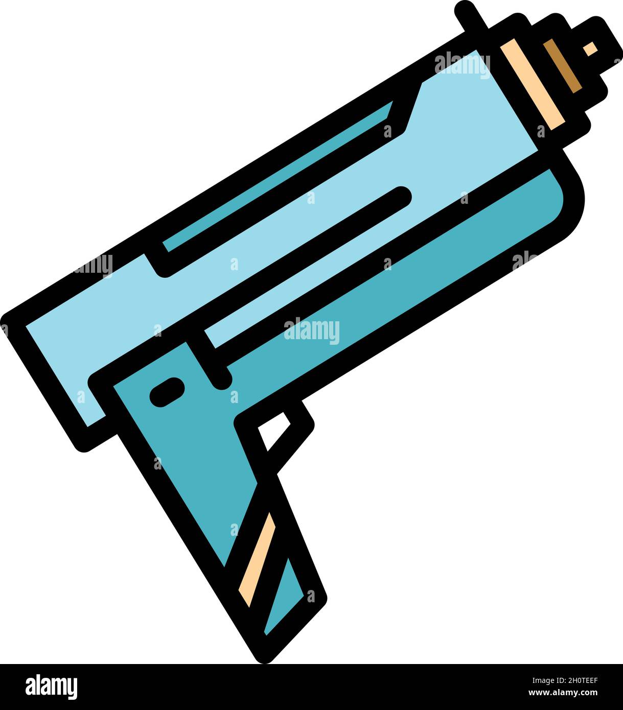 Caulking tool icon. Outline caulking tool vector icon color flat ...