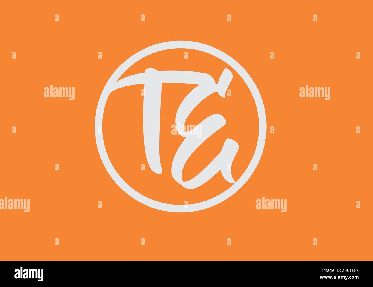 Initial letter TE in circle shape design Stock Vector Image & Art - Alamy