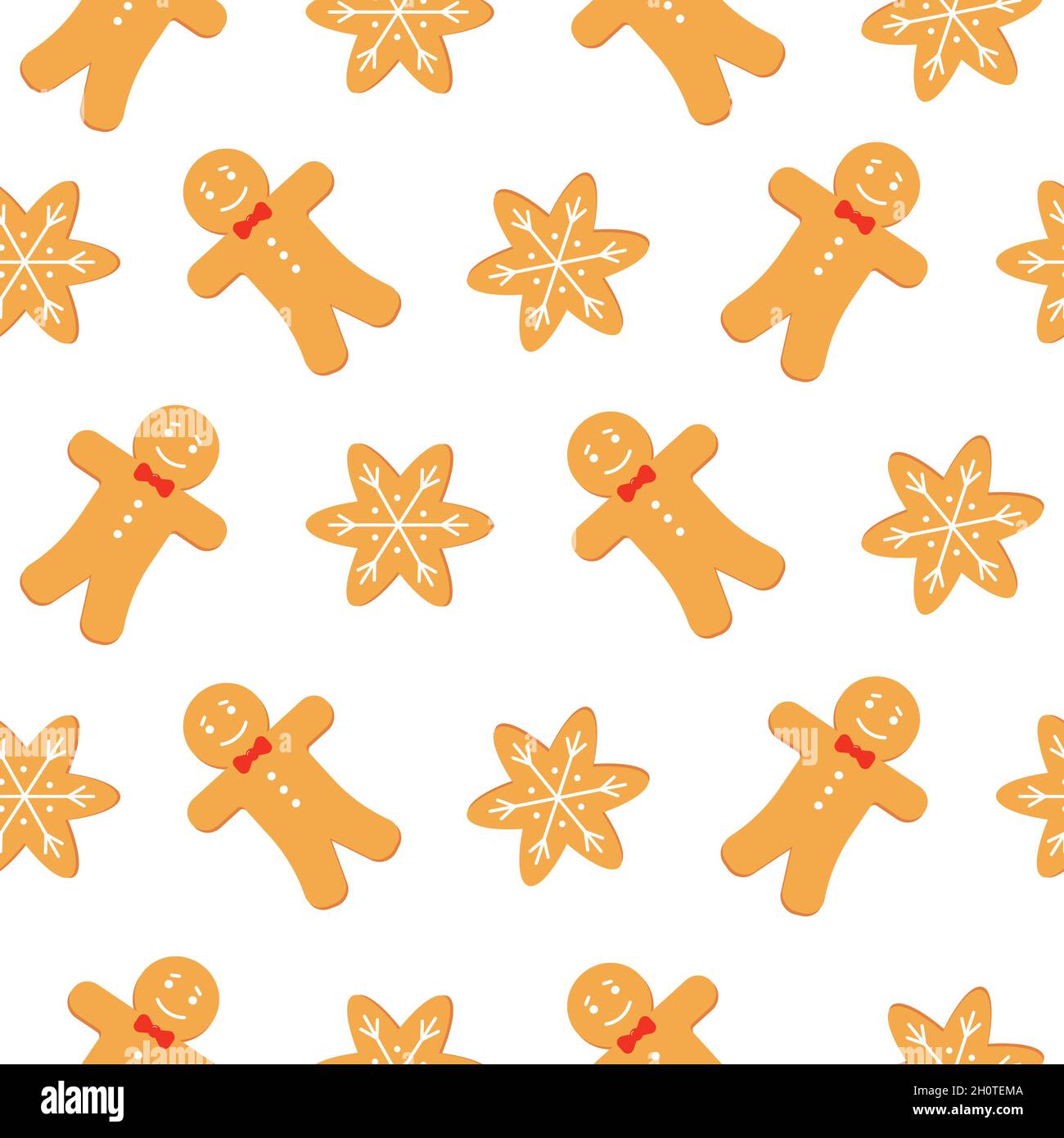 Vector christmas cookies seamless Cut Out Stock Images & Pictures - Alamy