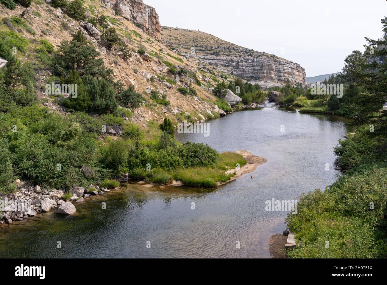Popo Agie River in the Sinks Canyon State Park outside of Lander ...