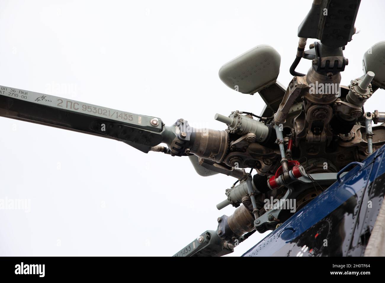 helicopter rotor blade detail close up Stock Photo - Alamy
