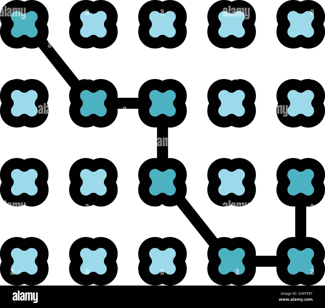 Cyber security cipher icon. Outline cyber security cipher vector icon ...