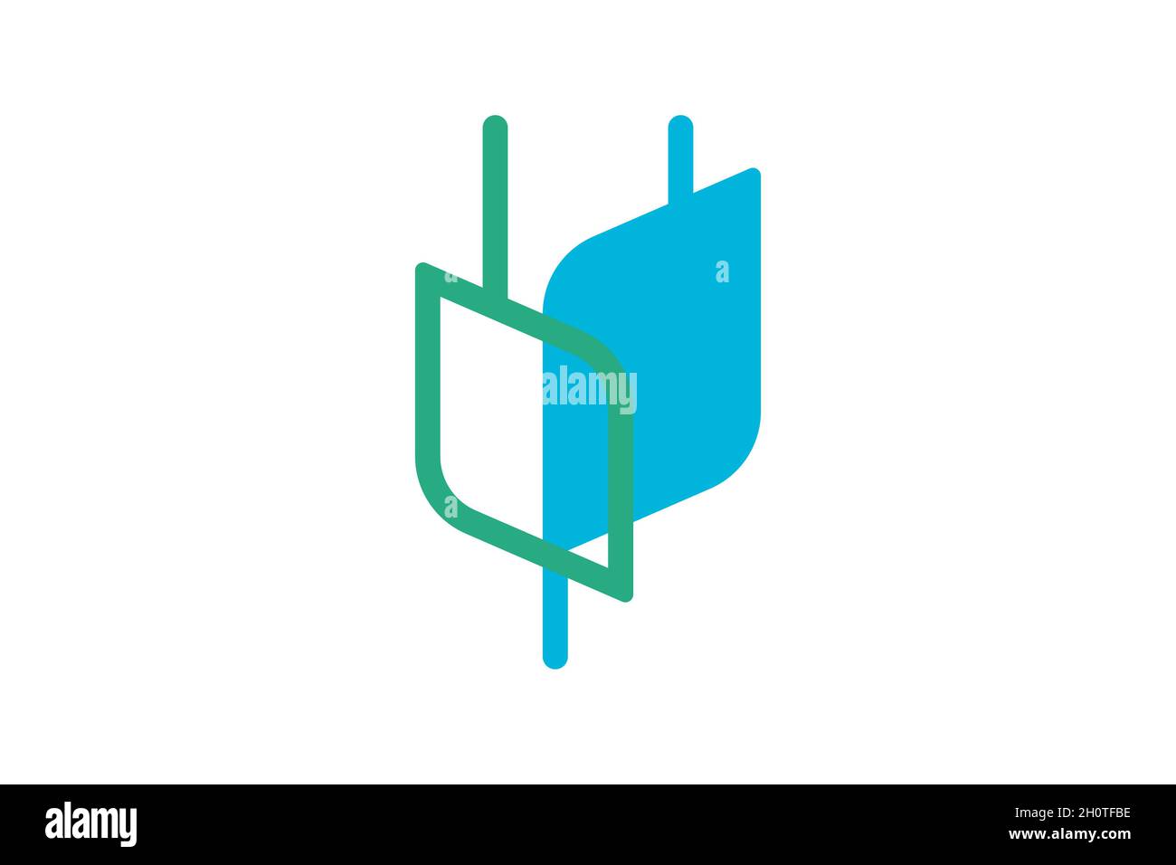 Electrical plug in flower shape logo concept. Green energy electric ...