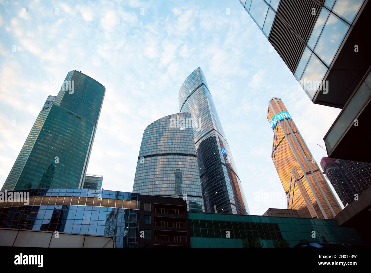 Towers skyscrapers of Moscow City in the daytime Stock Photo - Alamy