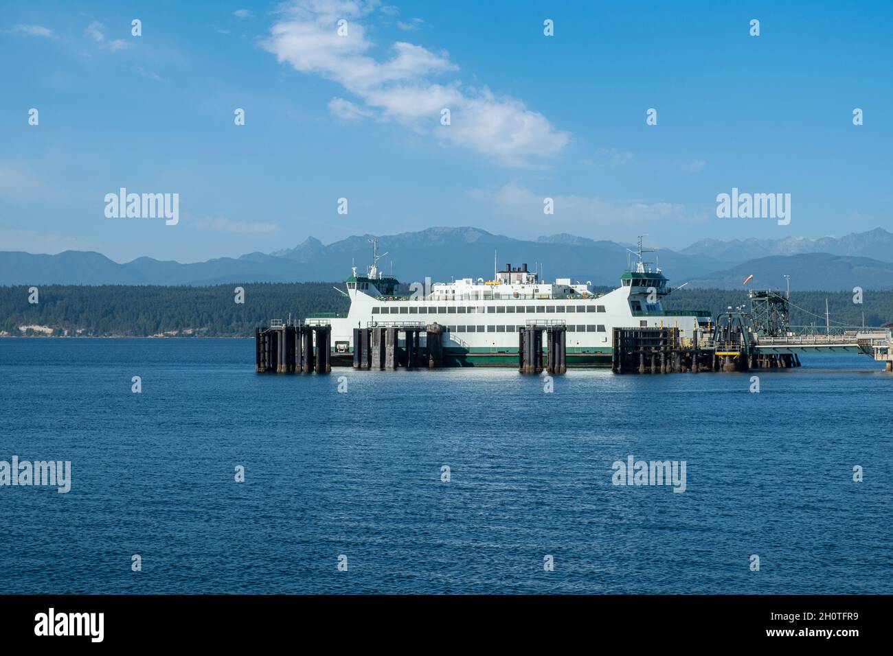 The Port Townsend Ferry continues to load before its trip to Coupeville ...