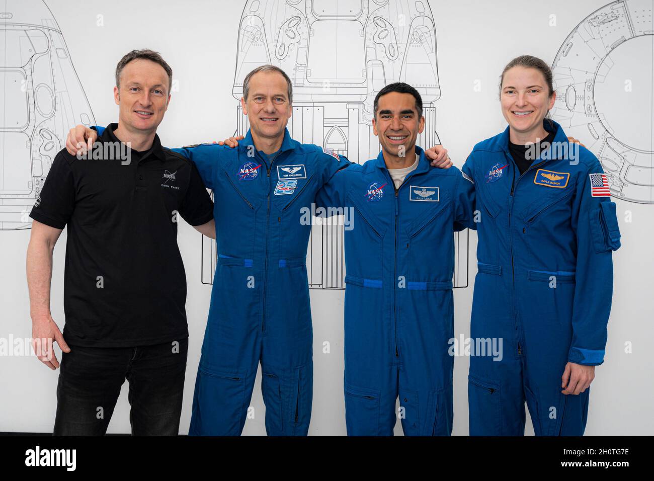 Hawthorne, United States. 14th Oct, 2021. SpaceX Crew-3 astronauts ...